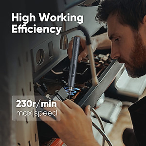 PKEY Electric Screwdriver Set, Cordless Screwdriver with 32 Magnetic Bits & 4 LED Lights, Torque Adjustment, Rechargeable 2000mAh Battery, Repair Tool Kit for Door Locks, Printers, Computer, Bicycle