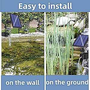 Solar Aerator Air Pump/Oxygenator for Fish Tank and Pond, 2.5w, No Noise Design with Oxygen Pipe and 3 Air Bubble Stones, Oxygen Supply for Various Tanks/Pond/Aquarium/Gardening Water Circulation