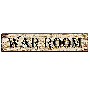 KILSPU War Room Sign Vintage Metal Sign Retro Metal Plaque Bar Pub Poster Wall Art Decor Tin Sign 4x16 in / 10x40 cm