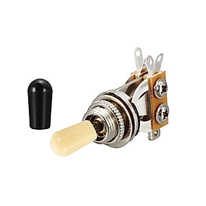 uxcell Guitar Toggle Switch Metal and Plastic 3-Way Pickup Selector Switch for Electric Guitar - Cream Switch Tip Knob