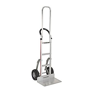 Magliner HMK119K2C5E Aluminum Hand Truck, Horizontal Loop Handle with Vinyl Sleeve, 20" x 12" Aluminum Extruded Plate, 500 lb Capacity