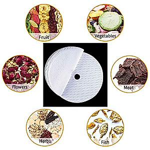8Pcs Round Silicone Dehydrator Sheets,13in Non-stick Fruit Dehydrator Mats,Reusable Steamer Mat Mesh Sheet for Fruit Dryer (8, 13x13inch)