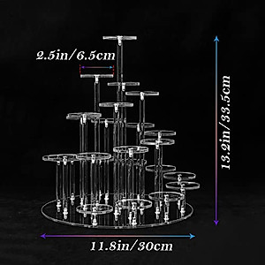 Acrylic Cupcake Stand for 24 Cupcakes Holder, Dessert Stand Premium Cupcake Display Stand Cupcake Tower Pastry Serving Display for Party Wedding Birthday