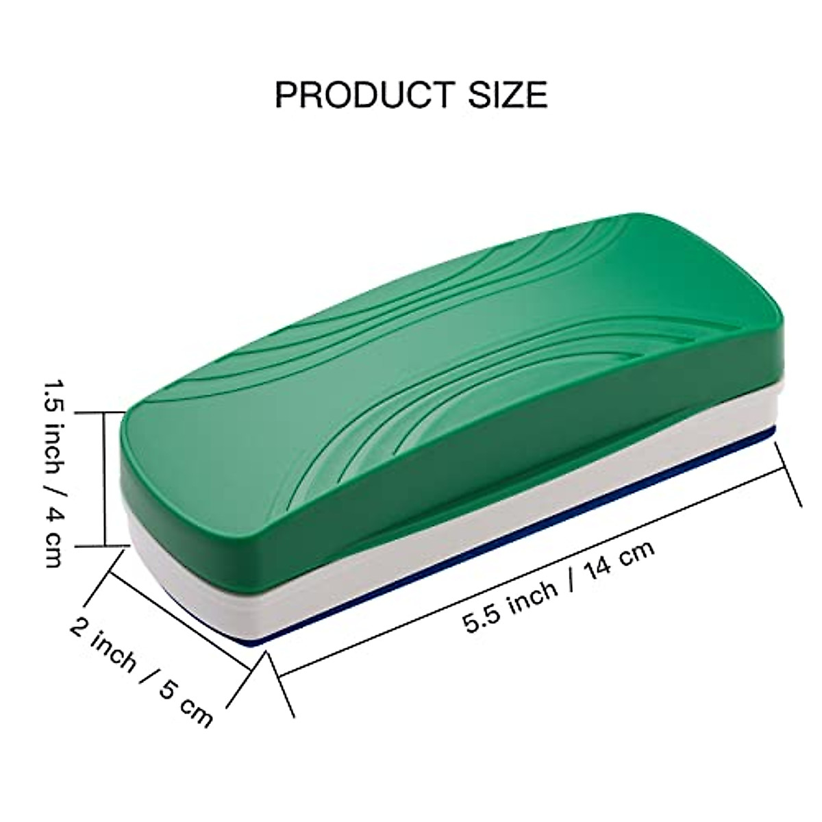 Ddaowanx Whiteboard Eraser, Magnetic Dry Erase Eraser, Glass Board Eraser,School and Office Supplies, Pack of 2 (Green)