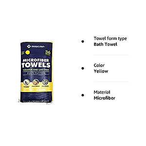 Member Mark Premium Microfiber Cleaning Towels 36 Count (Choose Color) (Yellow)
