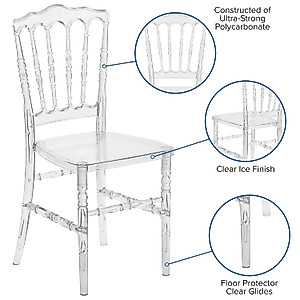 Flash Furniture Flash Elegance Crystal Ice Napoleon Stacking Chair