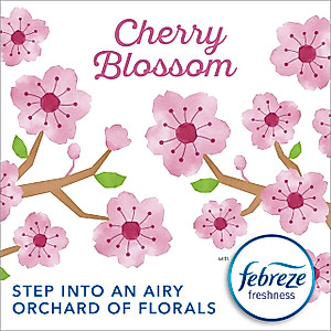 Glad ForceFlexPlus Tall Kitchen Drawstring Trash Bags, 13 Gallon Trash Bag, Febreze Cherry Blossom, 34 Count