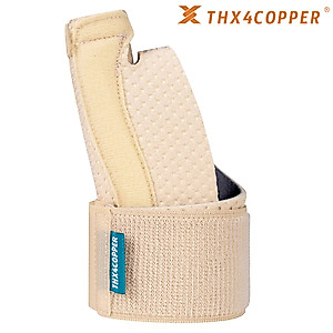 THX4COPPER Thumb & Wrist Stabilizer Splint for Blackberry Thumb,Thumb Pain Relief for Arthritis,Sprained,Tendonitis,Carpal Tunnel,Breathable&Stable,S-M(Beige)