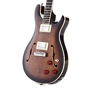 PRS Paul Reed Smith 6 String SE Hollowbody II, Black Gold Sunburst with Case, Right (105537:BG)