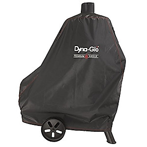 Dyna-Glo DG1382CSC Vertical Offset Charcoal Smoker Grill Cover, Fits Size Up to: 45.5in W x 18.5in D x 48.9in H, Black