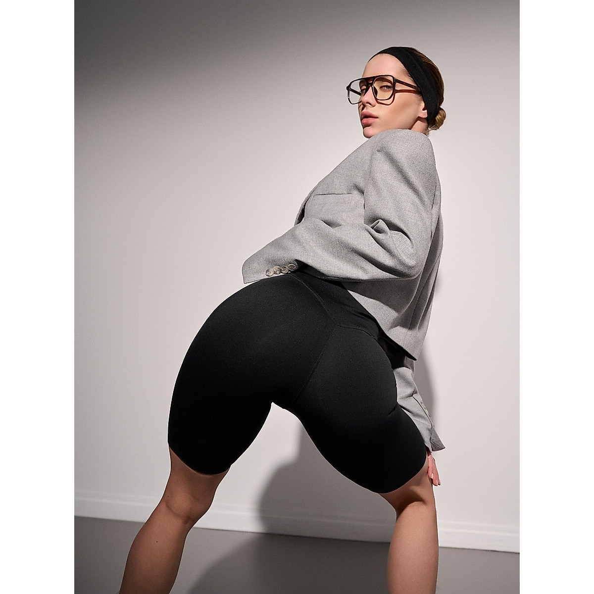 Bona Fide Premium Quality High Waist Biker Shorts for Women with Push Up - Womens Butt Lifting Shorts for Gym, Workout