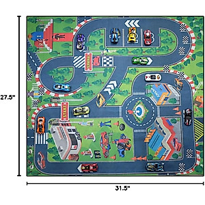 Road Playmat Toy,Kids Carpet Playmat,Great for Playing with Cars and Toys,Children Educational Road Traffic Play Mat- Learn and Have Fun Safely