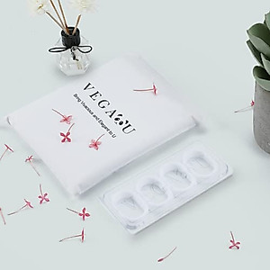 VEGA U Waffle Texture Shower Curtain for Bathroom, Geometry Themed with Small Polka Dot Design Bath Decor with Hooks, 72x72 Inch (Navy Blue)