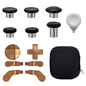 14IN1 Metal Alloy Thumbsticks Trigger D-Pads Button Set for XBOX One Elite Series 2 (model 1797) Controller - Gold