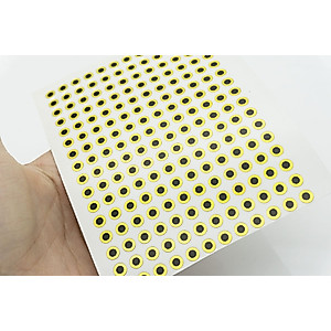 2MM-20MM Fishing Lure Eye Gold Colour 2D Flat Eye Fishing Eyes 2D Holographic Lure Eyes Making Fly Tying Fake Fish Eyes DIY Lifelike Realistic Artificial Holographic Fake Eyes (4MM-500PCS)