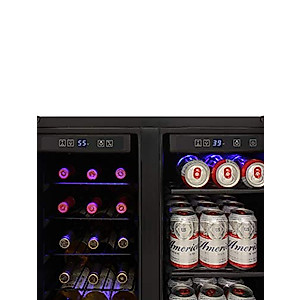 Vinotemp EL-BWC102-02 Touch Screen Beverage Wine Cooler, Black