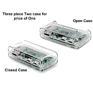 SB Premium Clear Case for Raspberry Pi Zero and Raspberry Pi Zero W Open Closed 2 in 1 Access to All Ports