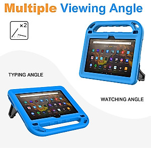 BMOUO Kids Case for Fire HD 10 Tablet (13th/11th Generation, 2023/2021) with Screen Protector, Shockproof Case for Amazon Fire HD 10 Tablet - Blue