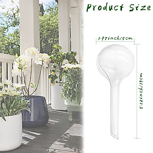 OJYUDD 20 Pcs Plant Watering Bulbs,Clear Automatic Watering Globes,Plastic Watering Balls for Plant Indoor Outdoor,Garden Water Device