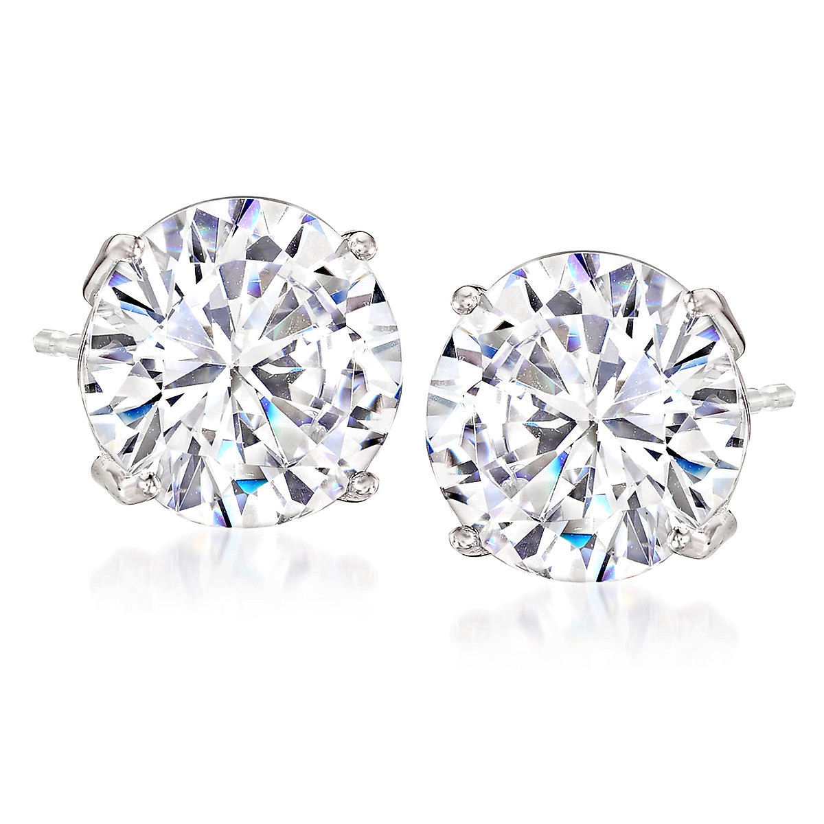Ross-Simons 8.00 ct. t.w. CZ Stud Earrings in 14kt White Gold