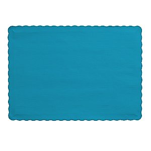 Creative Converting (897121B) 50 Count Touch of Color Paper Placemats, Turquoise -