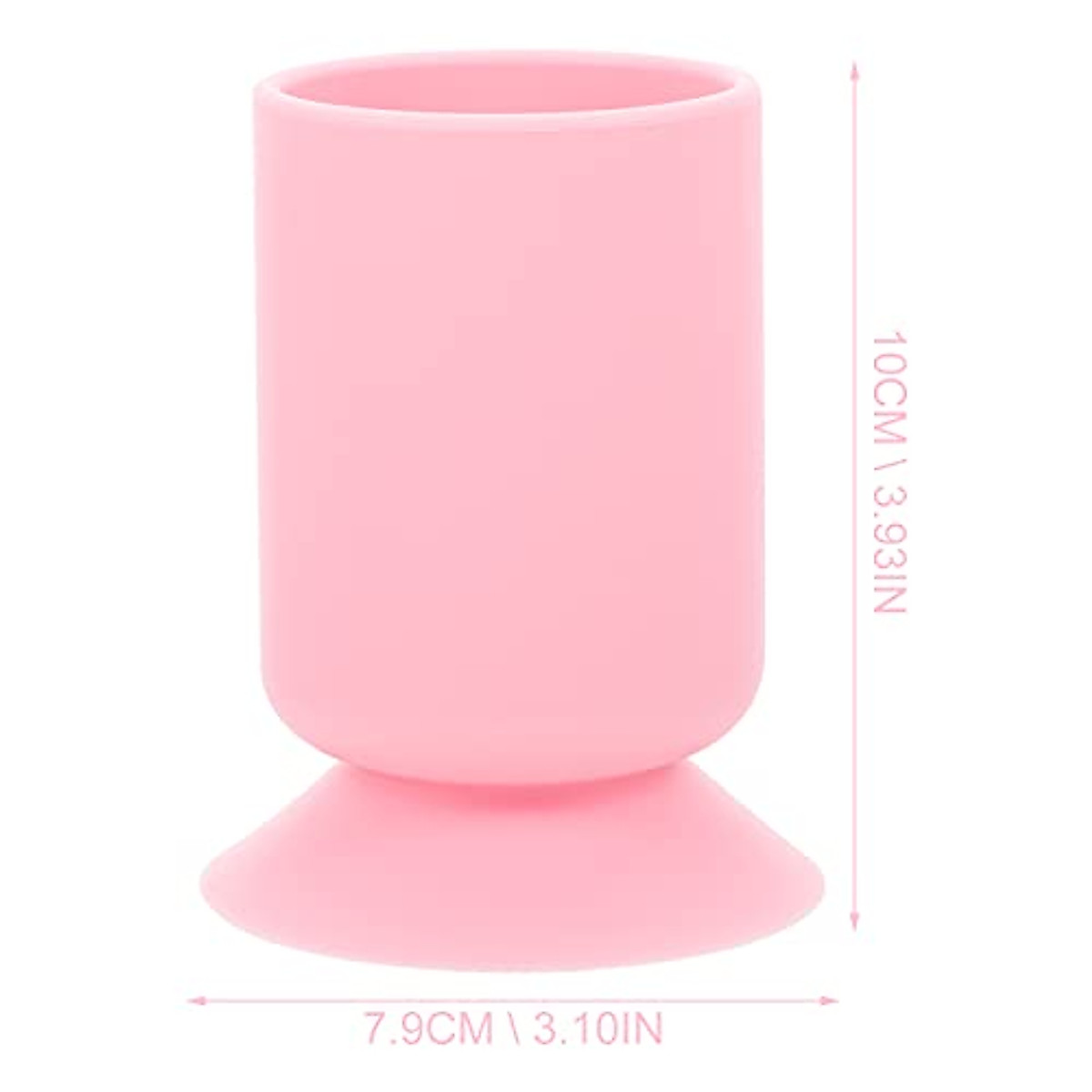 FOMIYES Silicone Pencil Holder Suction Cup Makeup Brush Holder Pencil Pen Holder for Office Desktop Storage Organizer Pink