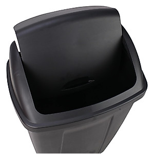 BHCHA 13 Gallon Trash Can, Plastic Swing Top Kitchen Garbage Trash Can