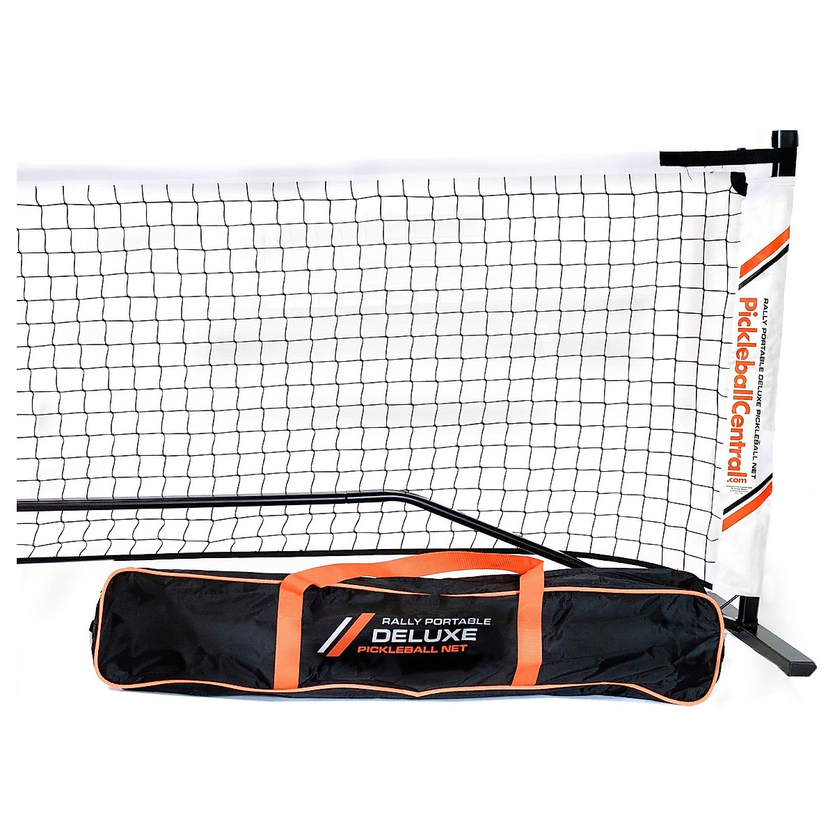 PickleballCentral Rally Pickleball Net, Portable Net System, Indoor/Outdoor, Pickleball Training Aids, Regulation Size, Alloy Steel Frame, Net and Carry Bag (Delux)