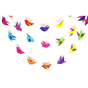 Seyal® Rainbow 3 d birds garland Paper Garland