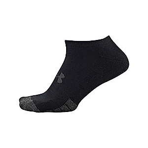 Under Armour Adult Performance Tech No Show Socks, Multipairs , Black (6-Pairs) , Large