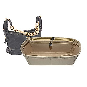 Felt Purse Organizer Insert, for Chanel Chanel24c HOBO armpit bag, inner bag lined with street bag2063Beige