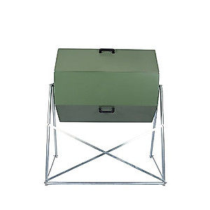 Jora Composter JK 270 - Outdoor Dual Chamber Compost Tumbler - 70 Gallon - Galvanized Steel Construction