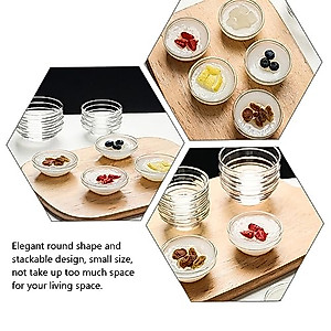 HANABASS 10pcs Bozai Cake Mold small pinch prep bowls ice cream bowls dessert serving bowls custard cups clear bowls serving dishes soy sauce dishes mini prep bowls dipping dish jelly Glass