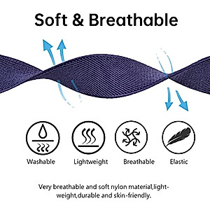 Huadea 18mm Stretchy Nylon Watch Band Compatible with Casio AE-1200 AE-1100 AE-1000 W-218H F-108 MRW-200H, Quick Release Breathable Elastic Strap Replacement for Men Women (3 Pack)