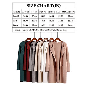 ANRABESS Women's Open Front Knit Lightweight Cardigan Casual Long Coatigan Sweater Lady Jacket Coat 2024 Fall Outerwear Large Khaki