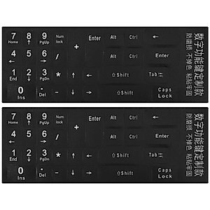 2PCS Keyboard Number Stickers, Keyboard Number Pad Replacement Stickers Universal for Wireless Numeric Pad Numpad Keypad, Laptop, Desktop, Computer, Keyboard Numbers Sticker -Matte