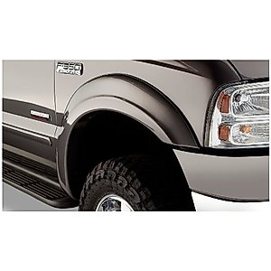 Bushwacker OE Style Factory Front Fender Flares | 2-Piece Set, Black, Smooth Finish | 20039-02 | Fits 1999-2007 Ford F-250/F-350/F-450/F-550 Super Duty