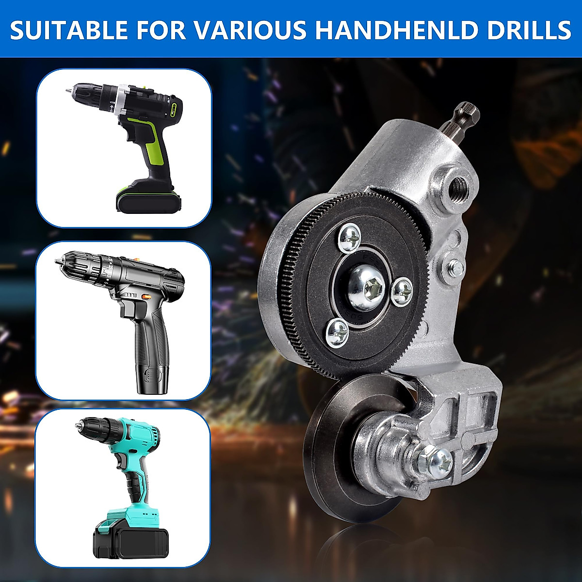 Selumie Innovative Electric Drill Plate Cutter - Versatile Metal Shears Attachment for Effortless Cutting of Various Metals - High Precision, High Efficiency, Where Professionalism Meets Innovation