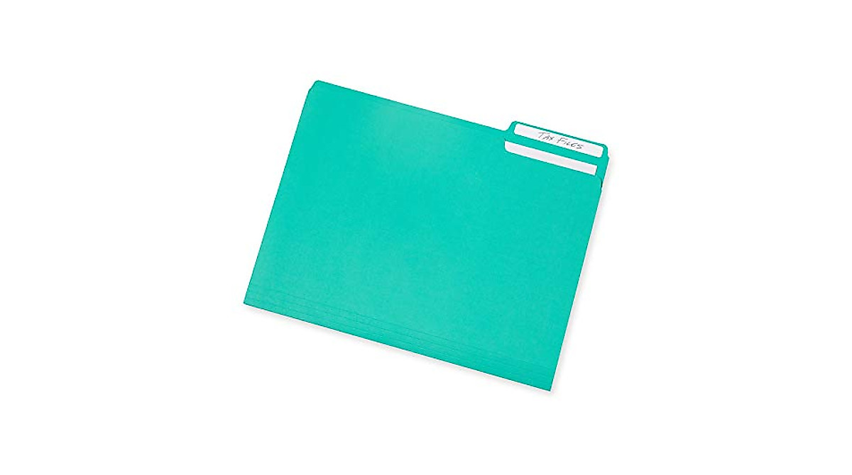 Blue Summit Gem Tone File Folders - Assorted Colors, 100 Pack