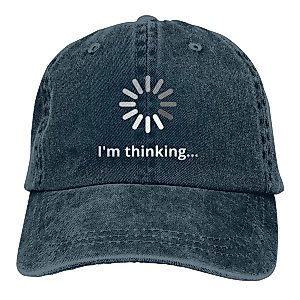 MANMESH HATT I'm Thinking Unisex Adult Vintage Washed Denim Adjustable Baseball Cap