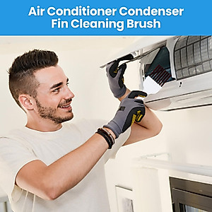 SUREPHON 6 PCS Air Conditioning Fin Cleaner Set, Air Conditioner Fin Comb Straightener Tool, HVAC Coil Cleaning Brush for AC Radiator Evaporator Maintenance Clean Tool