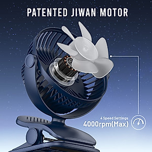 Battery Powered Clip on Fan with Aroma Function,AA Battery Operated Portable Fans for Camp,Small Dorm Fan with Powerful 4 Speeds,Quiet Desk Fan with 360°Rotation,Personal Dorm Fan for Home,Bed,Office