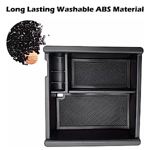 JOJOMARK Compatible with Toyota Tacoma Accessories Center Console Tray Organizer Armrest Box Secondary Storage Fits for Tacoma 2023 2022 2021 2020 2019 2018 2017 2016 (Black)