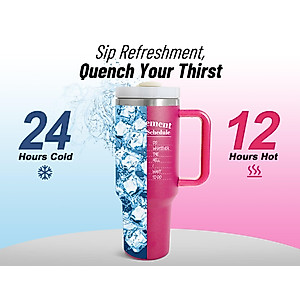 DLOCCOLD Retirement Gifts For Women 2025, Retirement Weekly Schedule, Funny Retirement Gifts for Men, Retired People, Coworkers, Friends, 40oz Tumbler, Hot Pink