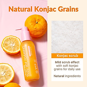 LALARECIPE 3-in 1 Yuzu Foaming Facial Cleanser | Pore Clarifying MakeUp Remover Exfoliating Face Wash | AHA BHA PHA Face Cleanser for Dry Skin | Gentle Facial Cleanser Daily Face Wash (6.6 fl oz)