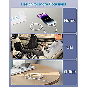 iPhone USB C Wall Charger, iPhone Charger Fast Charging Block, 20W Wall Charger Power Adapter with 6FT Type-C to Lightning Cable Compatible iPhone 14 Pro Max/13/13 Mini/12 Pro/12 Pro Max/11/11 Pro/Max