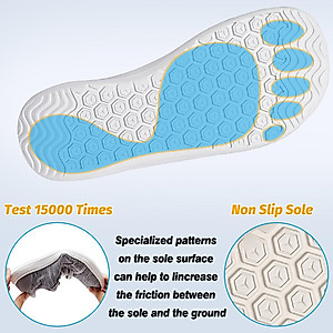 Minimalist Barefoot Shoes, Wide Toe Box Sneakers for Women Men Zero Drop Breathable Flat Soft Road Running Walking Tennis Lace Up Casual Mesh Comfy Loafer Nurse Golf Workout Drving Work Gym Travel