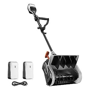 Litheli Cordless Brushless Snow Shovel, 40V(2x20V) 13-Inch Battery Powered Snow Blower, Electric Snow Thrower with Direction Bar & Auxiliary Handle (2 x 2.5Ah Battery Included)
