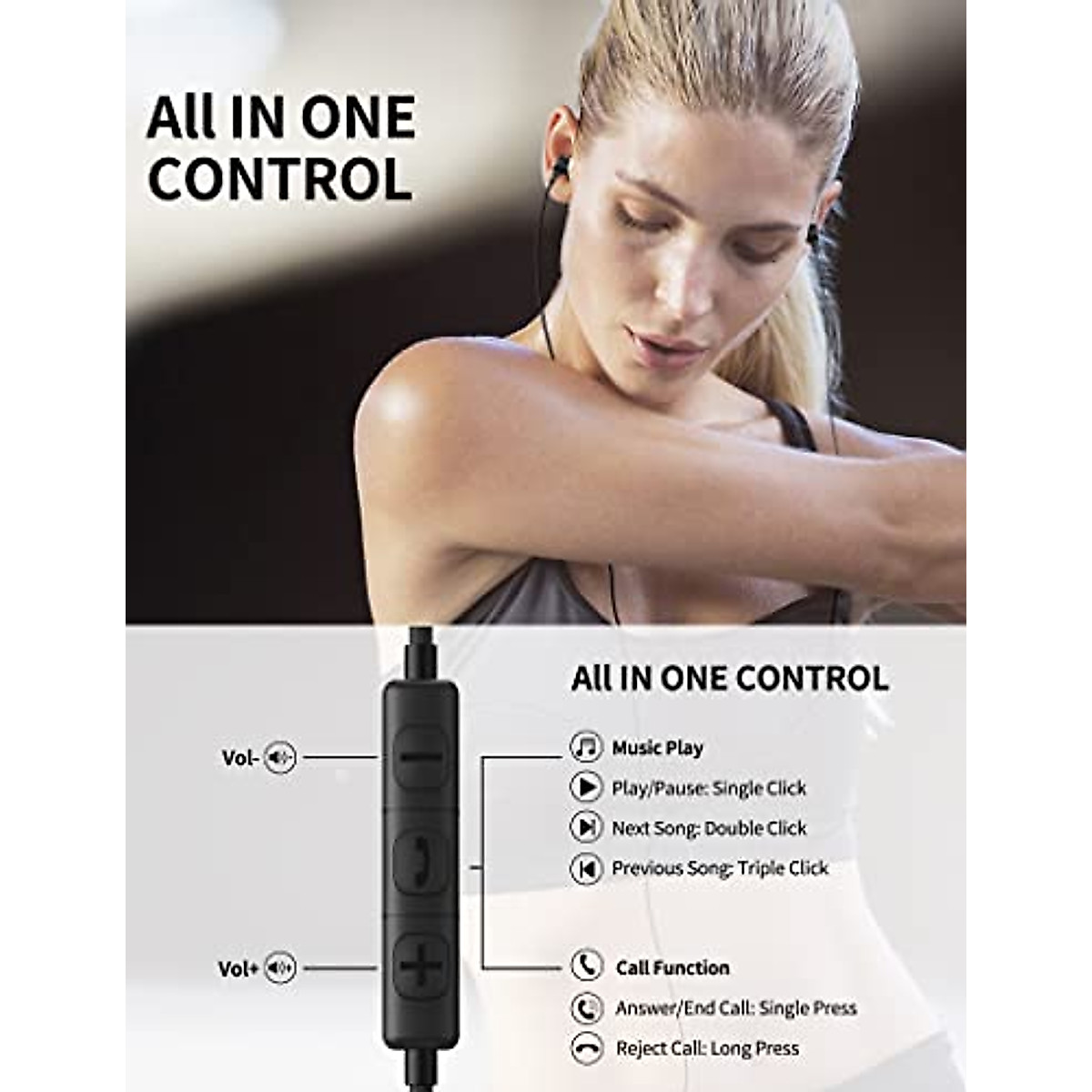 ACAGET USB C Headphones for Galaxy S23 Ultra S22 Plus Type C Earphones Noise Cancelling Wired Headphone Digital DAC HiFi Stereo in Ear Earbuds for Samsung A53 S21 S20 FE Pixel 7 Pro 6A iPad Pro Black