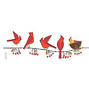 Tervis Made in USA Double Walled Festive Holiday Season Cardinals Insulated Tumbler Cup Keeps Drinks Cold & Hot, 16oz Mug, Classic